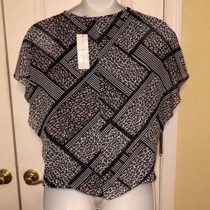 Notations | Tops | Notations Elbow Sleeve Cape 2fer Top With Knit S ...